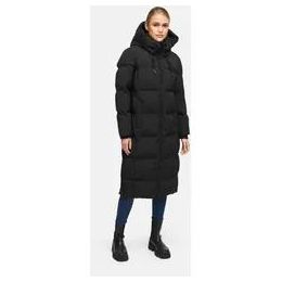 Winterjacke Marikoo "Tikoraa", Damen, Gr. XXL, schwarz, Obermaterial: 100% Polyester; Futter: 100% Polyester; Wattierung: 100% Polyester; Ärmelfutter: 100% Polyester, Jacken, mit extra langem Schnitt und hohem Kragen