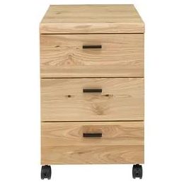 Rollcontainer Innostyle "Rollcontainer Glenn, 45 x 66 x 55 cm (B/H/T)", altesch, old artisan oak, B:45cm H:66cm T:55cm, Holzwerkstoff, Kunststoff, Massivholz, Rollwagen, inkl. Filzeinlage, 4 Rollen(2 mit Bremsen) oder Sockel, SK Soft-Close