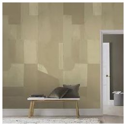 Fototapete Art for the home "Grafik Geo", beige, H:2,8m L:2,8m, Vlies, Tapeten, Design Tapeten