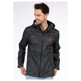 Softshelljacke LPO "ISLAY PEAK ADR MEN", Herren, Gr. XXXL (58), grau (anthrazit), 96% Polyester; 4% Elastan, bequem, gerader Abschluss mit Windstopper,mit verstellbarem Klettverschluss, Jacken, auch in Großen Größen erhältlich