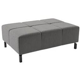 Hockerbank Inosign "Ancona New", grau (dunkelgrau), B:107cm H:43cm T:71cm, : 88% Polyester, 12% Polyacryl, Hocker, passend zum Ecksofa "Ancona New", auch in Easy care-Bezug