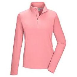 Fleeceshirt Killtec "KSW 101 WMN FLC SHRT", Damen, Gr. 38, hellpink, Oberstoff: 100% Polyester, Shirts, Fleeceshirt mit Stehkragen, warm, Reißverschluss mit Kinnschutz