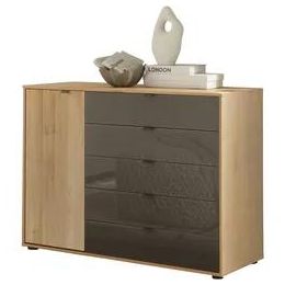 Kombikommode Wiemann "Cardiff Sideboard, Wäscheschrank, teilmassiv Erle, mit Schubladen", braun, Erle,Glasmocca, Erle, Sideboards, verschiedenen Ausführungen, inklusive Einlegeboden