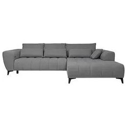 Ecksofa WERK2 "Memo Garay", grau, B:287cm H:64cm T:220cm, 92% Polyester, 8% Nylon, Sofas, Luxus in Übergröße: XXL-Liegefläche, Komfort-Ottomane & stilvolle Füße