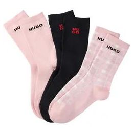 Freizeitsocken HUGO UNDERWEAR "4PQS GIFT CHECK C", Herren, Gr. 36-42, bunt, Materialmix, gemustert, normal, Socken, mit Label