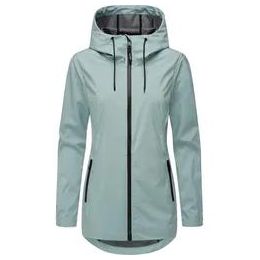 Kurzmantel Ragwear "Zuzka Sport", Damen, Gr. M (38), blau (aquablau), Obermaterial: 100% Polyester, Innenfutter: 100% Polyester, Basic, tailliert Po-bedeckend, hoch geschlossener Ausschnitt, Ärmel ohne Ärmelschlitz elastischer Bund mit innenliegendem Gummizug, Mäntel, Wasserdichter kurzer Übergangsmantel für Damen