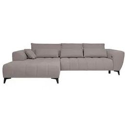 Ecksofa WERK2 "Memo Garay, XXL-Liegefläche, elektrisch ausziehbar auf ca. 228×126 cm", beige, B:287cm H:64cm T:220cm, 92% Polyester, 8% Nylon, Sofas, Luxus in Übergröße: XXL-Liegefläche, Komfort-Ottomane & stilvolle Füße
