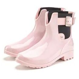 Gummistiefelette Vivance, Damen, Gr. 41, rosa (rose), Obermaterial: 100% PVC. Futter: 100% Textilmaterial. Decksohle: 100% Textilmaterial. Laufsohle: 100% Synthetik, glänzend, unifarben, Schuhe Chelseaboots Gummiboots Schlupfboots, Gummistiefel im Chelsea-Look, Schlupfstiefel, Boots, Stiefel VEGAN