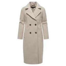 Langmantel Navahoo "Sternlein 14", Damen, Gr. XXL (44), weiß (bone), Obermaterial: 90% Polyester, 10% Viskose, Innenfutter: 100% Polyester, Ärmelfutter: 100% Polyester, gerade kniebedeckend, Ärmel ohne Ärmelschlitz normaler Saum, Mäntel, Kurzmantel in Woll-Optik mit Reverskragen