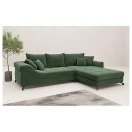 Ecksofa MR. COUCH "Taylor, L-Form, wahlweise mit Kaltschaum", miami 12 grün, B:317cm H:93cm T:226cm, 90% Polyester / 10% Nylon, Sofas, mit Kaltschaum bis 140 kg pro Sitzplatz belastbar