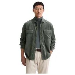Marc O'Polo Langarmhemd MARC O'POLO "aus reiner Bio-Baumwolle", Herren, Gr. XL, Normalgrößen, mangrove, Obermaterial: 100% Baumwolle, unifarben, regular fit normal, Manschette, Hemden
