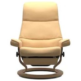 Relaxsessel stressless "View", gelb (gelb batick), B:91cm H:109cm T:82cm, Leder BATICK: BATICK ist ein leicht korrigiertes, durchgefärbtes und genarbtes Möbelleder, bei dem die meisten Unebenheiten und Spuren in der Regel entfernt wurden.;Leder PALOMA: PALOMA ist ein durchgefärbtes Semianilin-Möbelleder mit natürlicher Narbung.;ROHLEDER Stoff Q2 FARON: Ein fester zuverlässiger Bouclé mit einem str