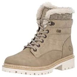 Winterstiefelette Remonte "Elisabeth Hurley-Collection", Damen, Gr. 44, camelfarben, Filz, Nubuklederimitat, Textil, Schuhe, Schnürboots mit wasserabweisender TEX-Membran und Fiber Grip