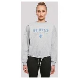 Sweatshirt F4NT4STIC "Go Sylt Knut & Jan Hamburg", Damen, Gr. XL, grau (erdgrau), Obermaterial: 65% Baumwolle, 35% Polyester, oversize, Rundhals, ohne Bündchen, Sweatshirts, Print