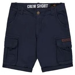 Shorts Alpha Industries "Crew Short", Herren, Gr. 36, Normalgrößen, blau (rep.blau), Obermaterial: 98% Baumwolle, 2% Elastan; Futter: 100% Baumwolle, Hosen