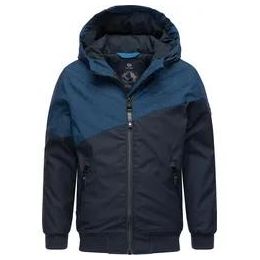 Winterjacke Ragwear "Jowell", Jungen, Gr. 128, blau (navy), Obermaterial oben: 100% Polyester, Obermaterial unten: 65% Polyester, 35% Baumwolle, Innenfutter: 100% Polyester, Wattierung: 100% Polyester, gerade hüftbedeckend, hoch geschlossener Ausschnitt, Ärmel ohne Ärmelschlitz Rippstrickbündchen, Jacken, sportliche Winter-Outdoorjacke mit Kapuze