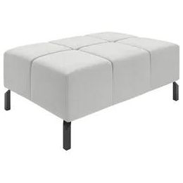 Hockerbank Inosign "Ancona New", silber, B:107cm H:43cm T:71cm, 100% Polyester, Hocker, passend zum Ecksofa "Ancona New", auch in Easy care-Bezug