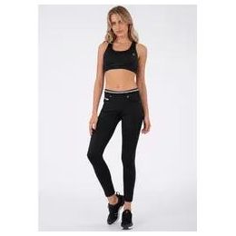 Leggings Freddy "NOW SKINNY YOGA", Damen, Gr. M (38), N-Gr, schwarz, Web, Obermaterial: 78% Polyester, 22% Elasthan, skinny fit lang, Hosen, mit umschlagbaren Taillenbund