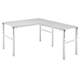 treston Anbautisch Winkelkombination, manuell h&ouml;henverstellbar, BxT 1000 x 500 mm