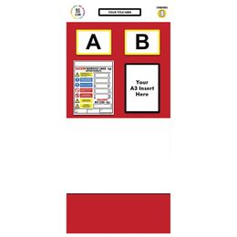Regal-Infoboard Doppelmarkierung, Whiteboard, HxB 2000 x 900 mm, rot kaiserkraft