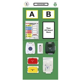 Regal-Infoboard Doppelmarkierung, Erste Hilfe, HxB 2000 x 900 mm, grün kaiserkraft