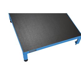 eurokraft pro Arbeitsplattform, H&ouml;henverstellbereich 165 - 230 mm, mit Siebdruckplatte, Plattform LxB 610 x 610 mm, lichtblau