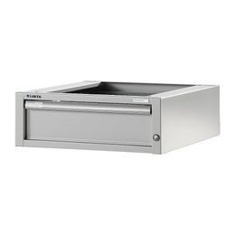 LISTA Werkbank-Baukastensystem, Unterbauschrank, Höhe 204 mm, 1 Schublade, lichtgrau