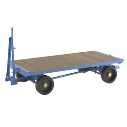 eurokraft pro Schlepperanh&auml;nger, Allrad-Achsschemel-Lenkung, Tragf&auml;higkeit 5 t, Ladefl&auml;che 2,5 x 1,25 m, lichtblau