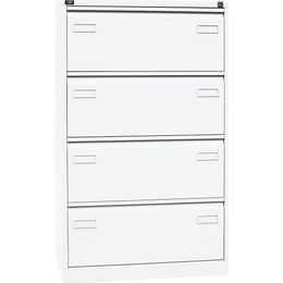 Bisley H&auml;ngeregistraturschrank LIGHT, 2-bahnig, 4 Sch&uuml;be, DIN A4, verkehrswei&szlig;