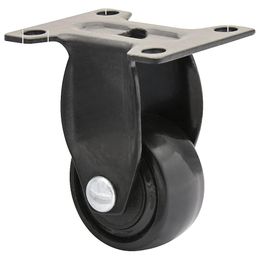 Wagner M&ouml;belrolle 3C-Serie, Radbreite 12 mm, schwarz, VE 10 Stk, &Oslash; 25 mm, Bockrolle