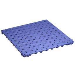 Kunststoff-Bodenrost, Polyethylen, 500 x 500 mm, stabil, VE 20 Stk, blau kaiserkraft
