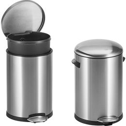 EKO Edelstahl-Treteimer, rund, Volumen 20 l, mit Pedal