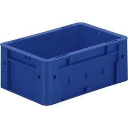 Schwerlast-Euro-Behälter, Polypropylen, Volumen 4,1 l, LxBxH 300 x 200 x 120 mm, Wände geschlossen, Boden geschlossen, blau, VE 8 Stk kaiserkraft
