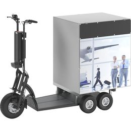 Elektro Transportroller XXL PRO, 5 R&auml;der, mit Box, schwarz kaiserkraft