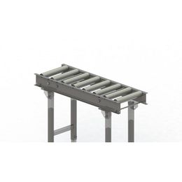 Gura Rollenbahn, Stahlrahmen mit Stahlrollen verzinkt, Bahnbreite 300 mm, Achsabstand 125 mm, L&auml;nge 1 m