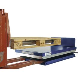 Edmolift Hub-Neigeger&auml;t, G-Plattform, Neigen &uuml;ber kurze Seite, Breite 800 mm, f&uuml;r St&uuml;tzrollenstapler