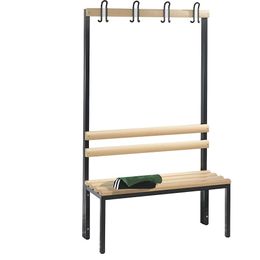 C+P Umkleidebank BASIC, einseitig, Buchenholzleisten, L&auml;nge 1000 mm