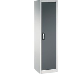 C+P Werkstatt-Fl&uuml;gelt&uuml;rschrank, HxBxT 1950 x 502 x 500 mm, lichtgrau / anthrazitgrau