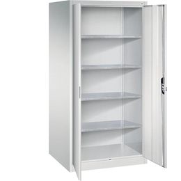 C+P Werkstatt-Fl&uuml;gelt&uuml;rschrank, HxBxT 1950 x 930 x 800 mm, lichtgrau / lichtgrau