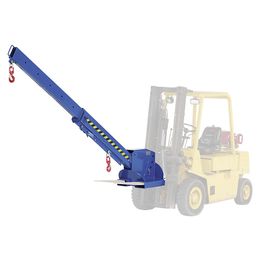 eurokraft pro Teleskoplader, 5fache Höhenverstellung, Tragfähigkeit 1000 - 5000 kg, teleskopierbar, blau lackiert