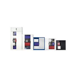 C+P Rollladenschrank mit Horizontal-Jalousie, HxBxT 720 x 800 x 420 mm, 1 Fachboden, 1,5 Ordnerh&ouml;hen, schwarzgrau