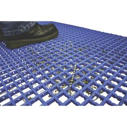 Coba Anti-Erm&uuml;dungsmatte aus Vinyl, Cobamat&reg;, einfach gewebt, pro lfd. m, Maschenweite 22 x 22 mm, blau