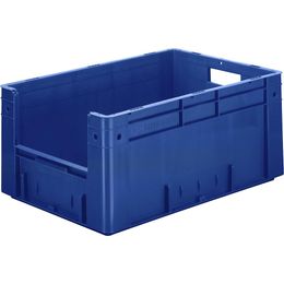 Euro-Stapelbehälter mit Eingriff, Volumen 50 l, LxBxH 600 x 400 x 270 mm, VE 2 Stk, blau kaiserkraft