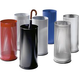 Var Schirmst&auml;nder, H&ouml;he 610 mm, Lochblech, verzinkt, feuerrot RAL 3000