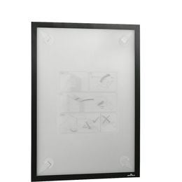 Durable DURAFRAME&reg; WALLPAPER Info-Rahmen, f&uuml;r sensible Oberfl&auml;chen z.B. Tapeten, f&uuml;r Format DIN A3, schwarz, VE &agrave; 3 Stk