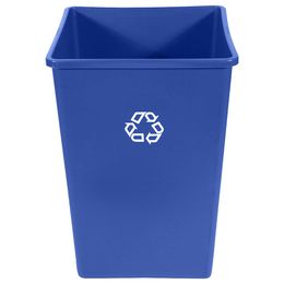 Rubbermaid Wertstoffsammelbeh&auml;lter UNTOUCHABLE&reg;, Volumen 132 l, quadratisch, blau