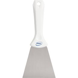 vikan Handschaber mit Edelstahlblatt, Breite 100 mm, VE 10 Stk, wei&szlig;