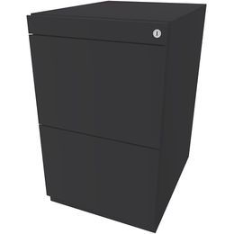 Bisley Standcontainer Note™, mit 2 Hängeregistraturen, Höhe 698 - 731 mm, ohne Top, anthrazitgrau
