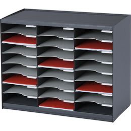 PAPERFLOW Sortierstation, aus Polystyrol, 24 Fächer, anthrazit