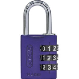 Abus Zahlenschloss, Aluminium, 144/30 Lock-Tag, VE 6 Stk, lila